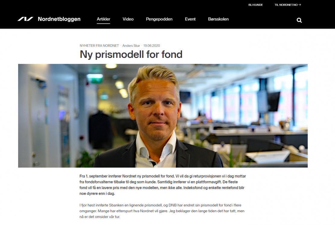 Nordnets nye prismodell for fond – Spareplan